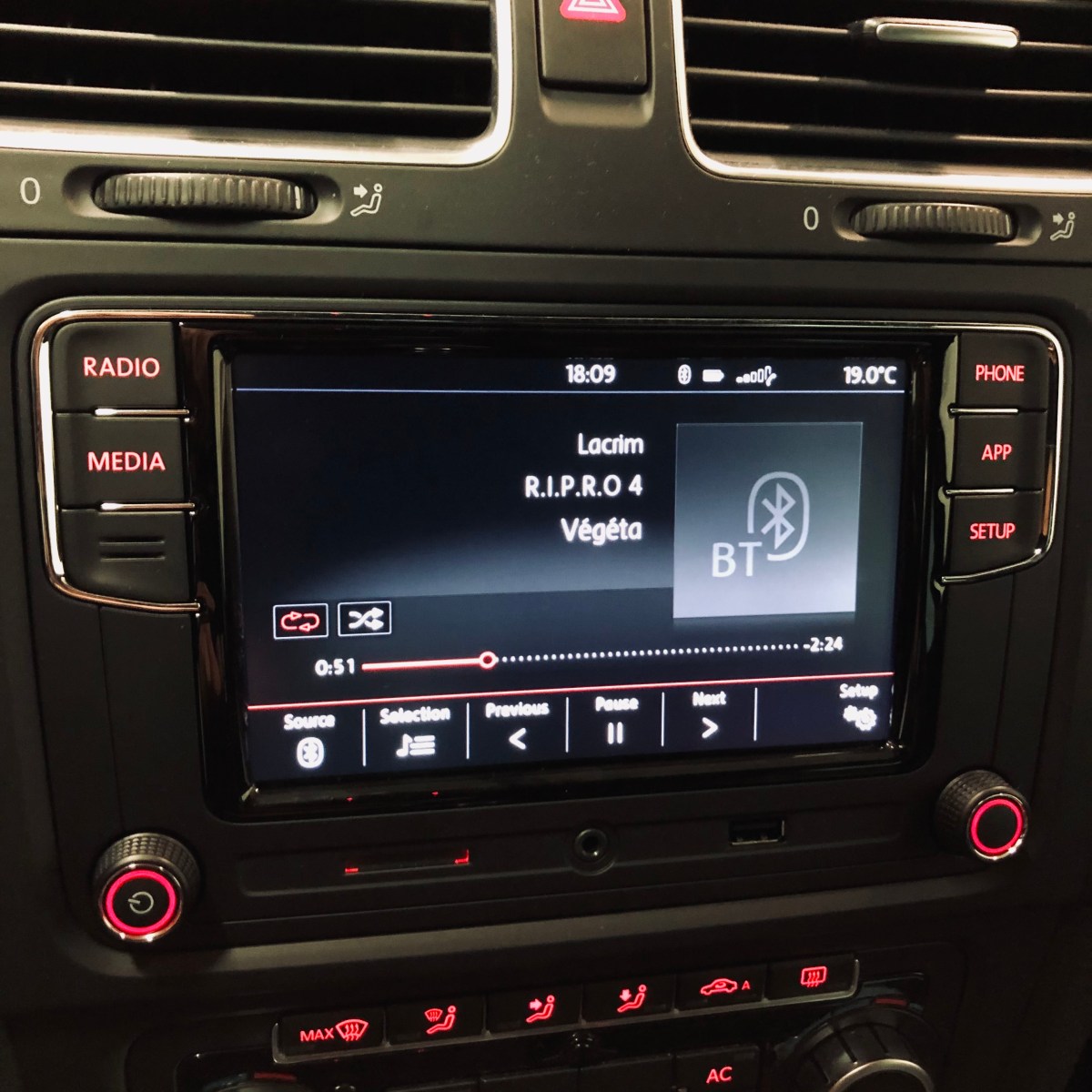 Autoradio MIB Volkswagen RCD 330 compatible Apple Carplay / Android ...